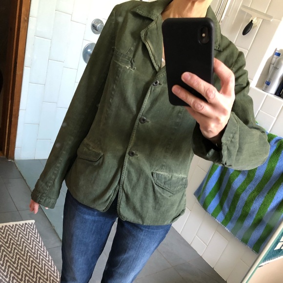 Rogan | Jackets & Coats | Rogan Garmentdyed Distressed Olive Green ...